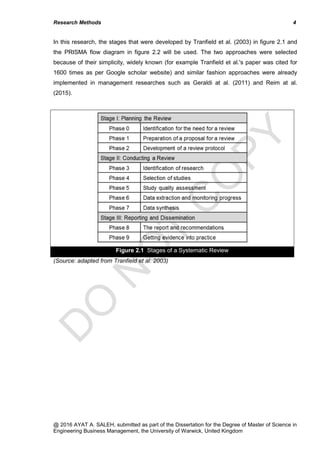 Research Methods Chapter- Masters' Dissertation | PDF