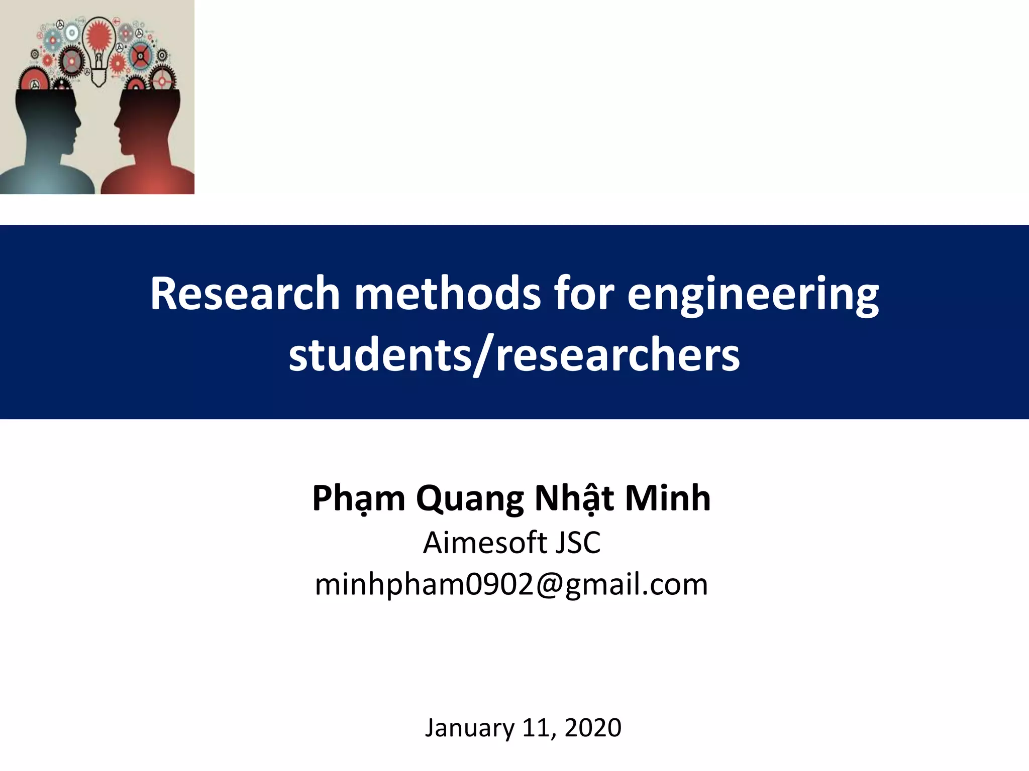 Research methods for engineering students (v.2020) | PDF