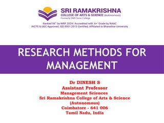 Introduction to Research Methods for Management | PPTX