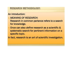 Introduction to Research Methods for Management | PPT
