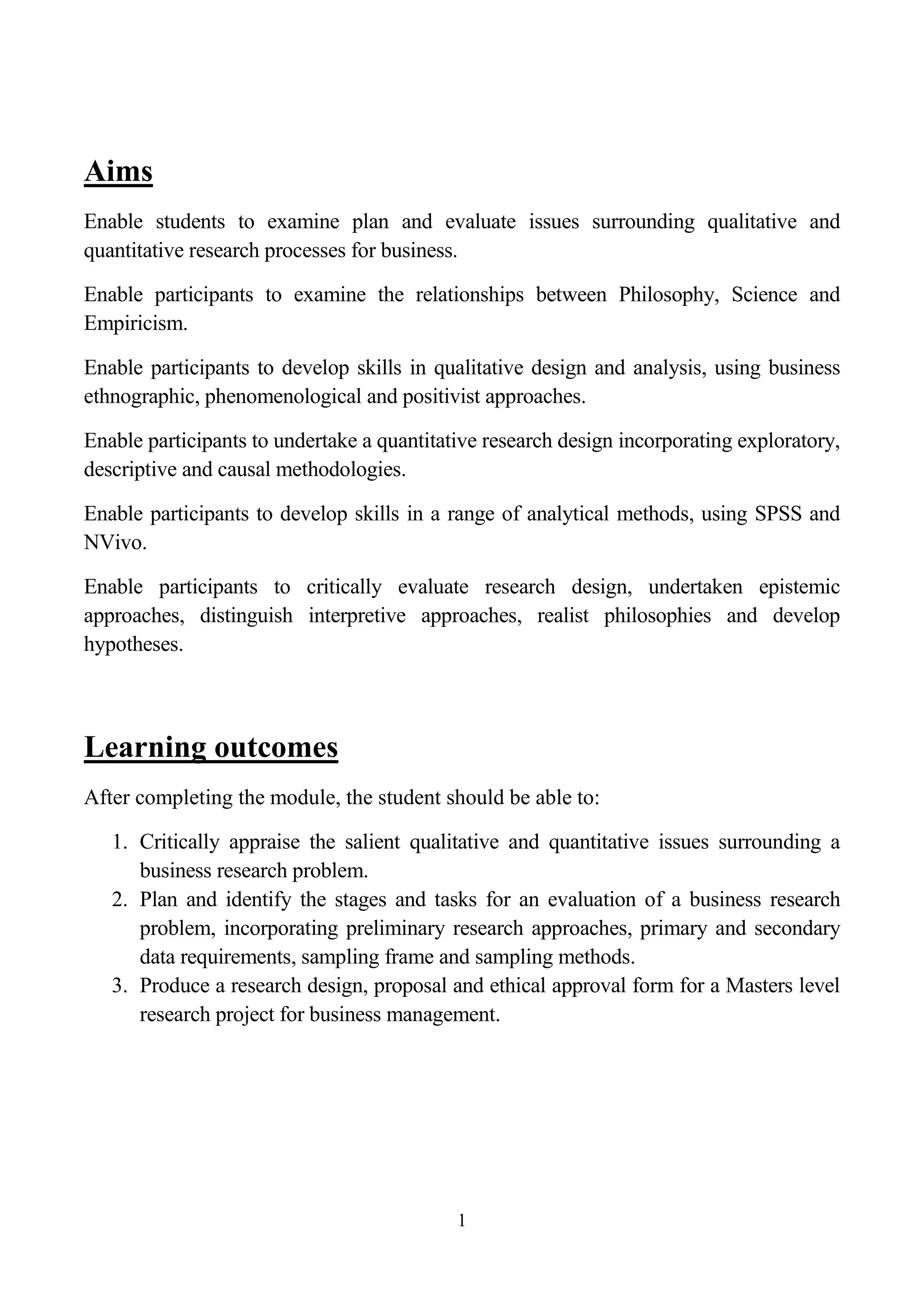 Research methods for managers | DOCX