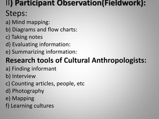 Research methods in anthropology | PPTX