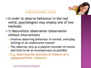 Psych 101 - Introduction to Psychology - Lecture 2 | PPTX