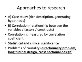 Research methods in psychopathology | PPTX | Genetics | Science