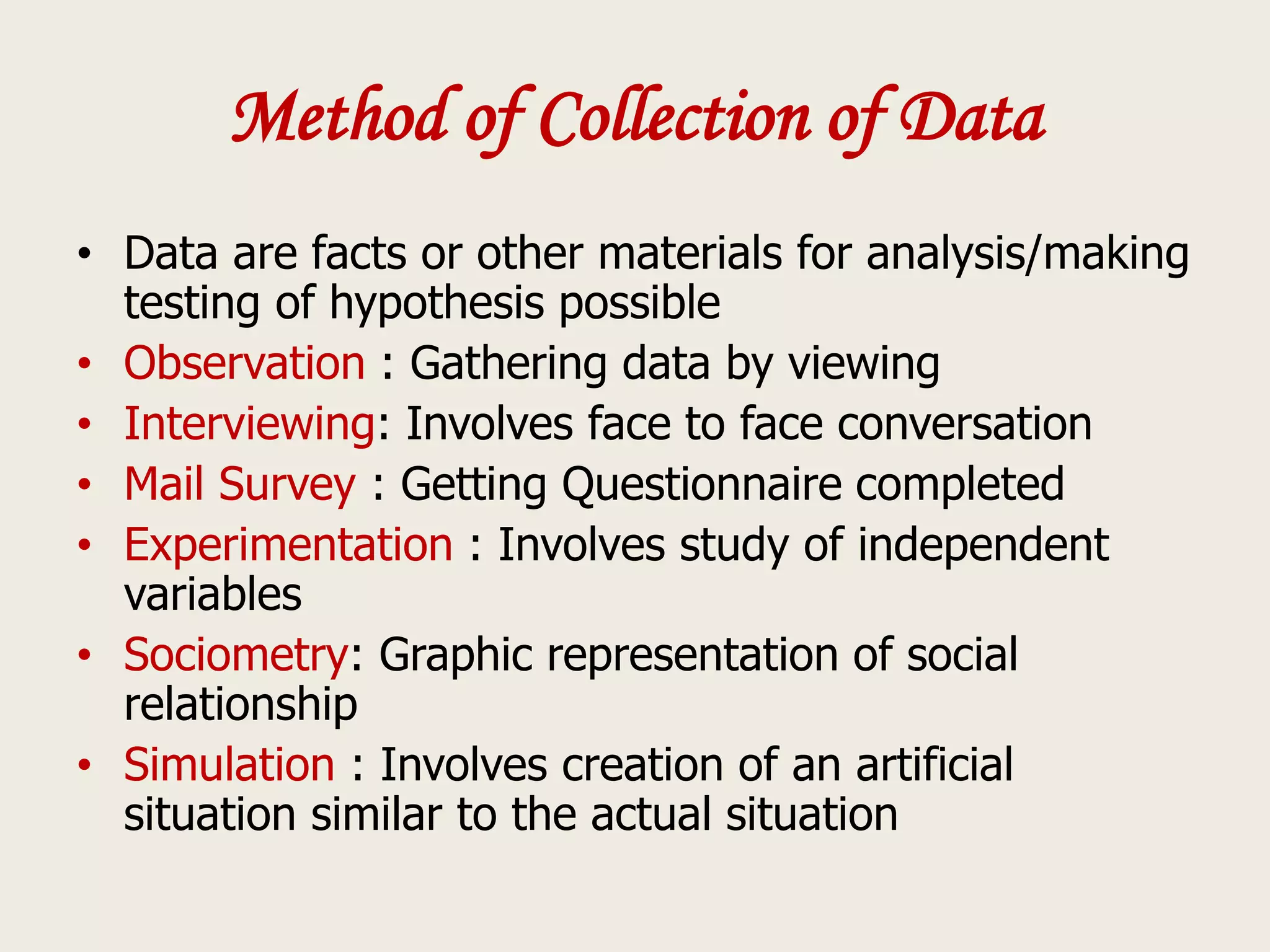 Research methods in social sciences : An Overview | PPTX