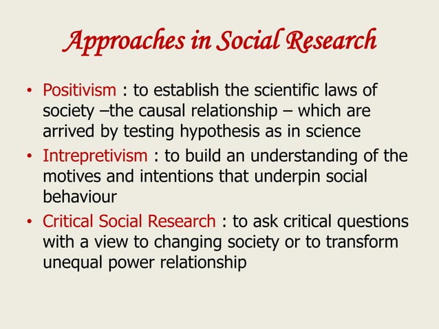 Research methods in social sciences : An Overview | PPTX