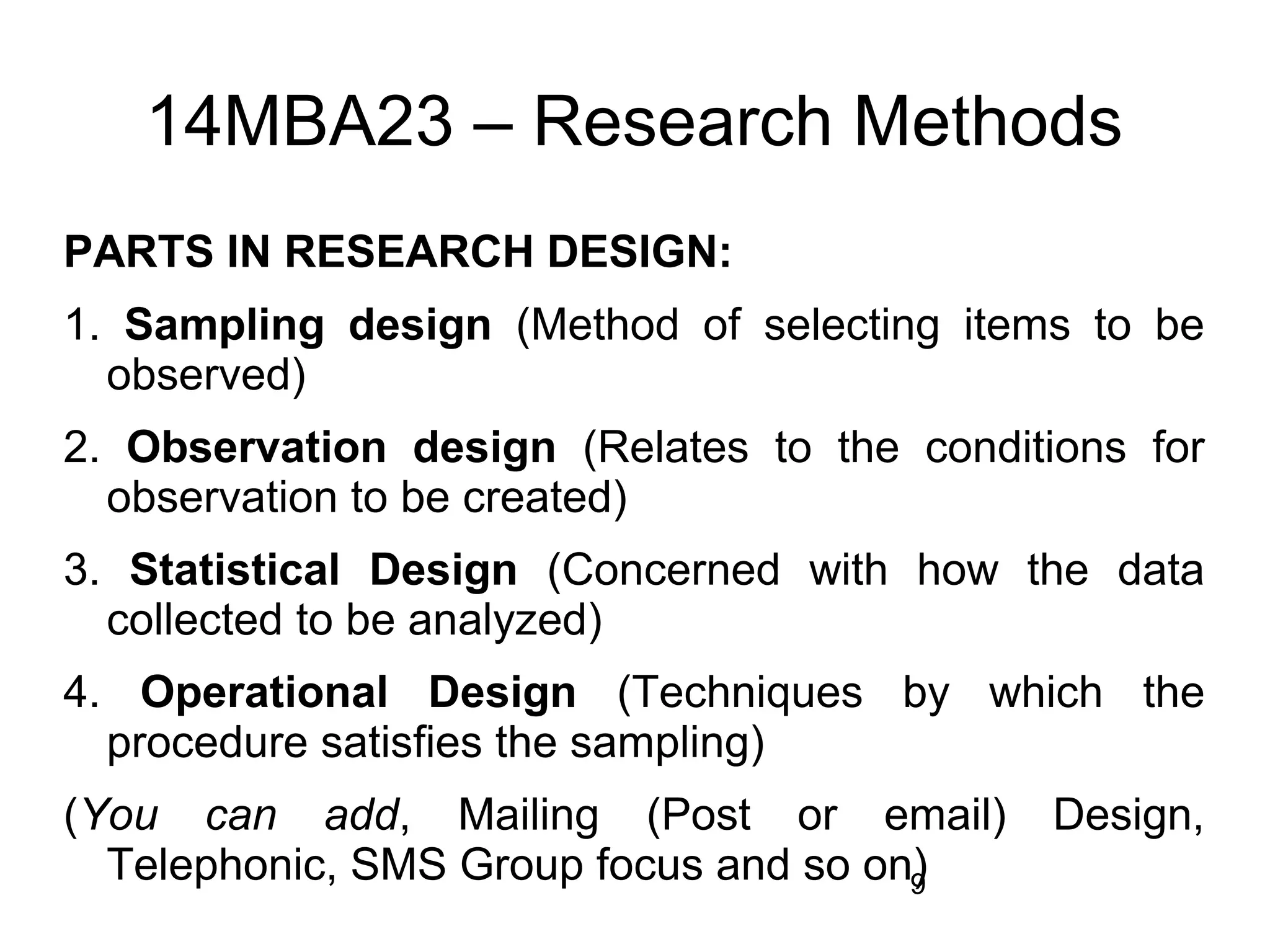 Research methods module 2 msf | PPT