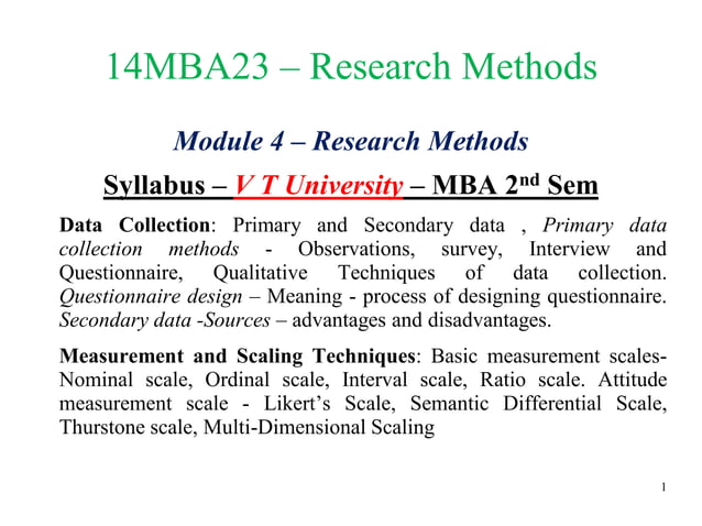 Research methods module 4 | PDF | Science