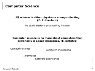 Research Methods in Computer Science and Software Engineering | PDF | Computer Software and ...