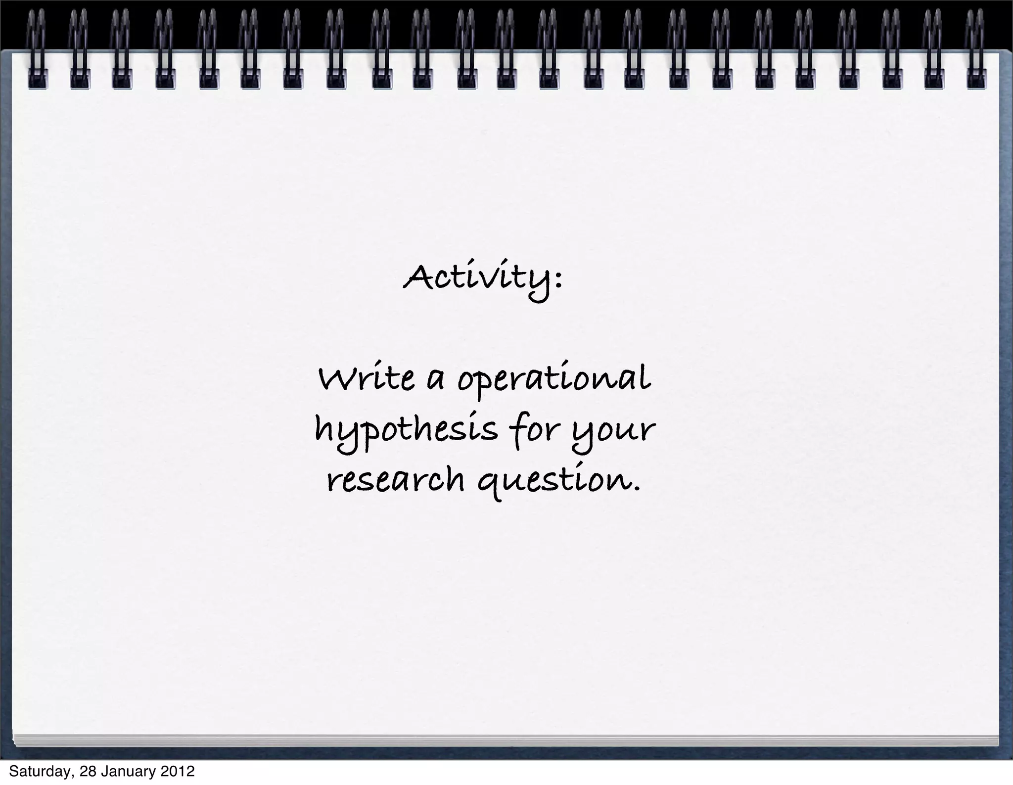 Research methods (variables & hypothesis) | PPT