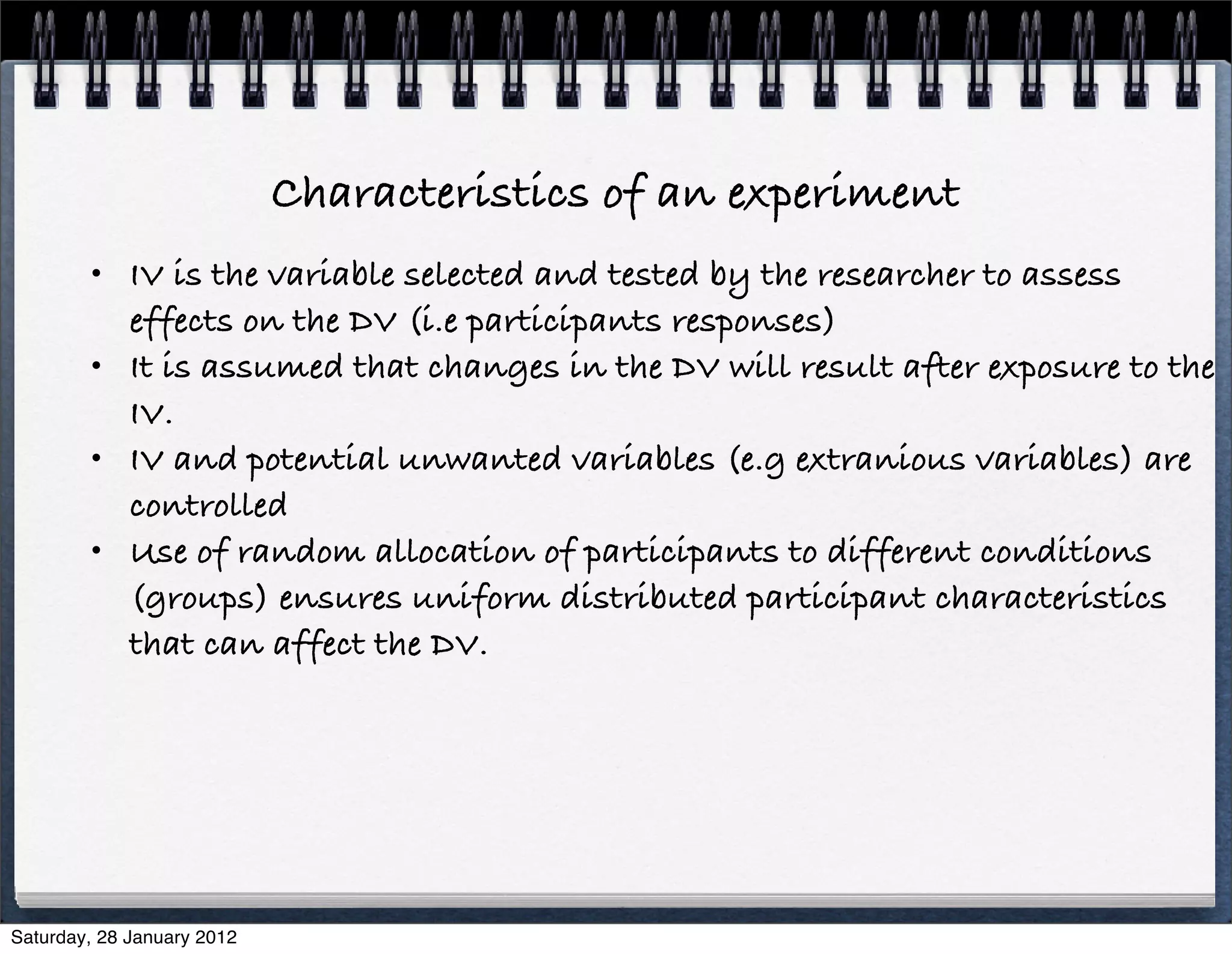 Research methods (variables & hypothesis) | PPT