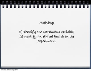 Research methods (variables & hypothesis) | PPT