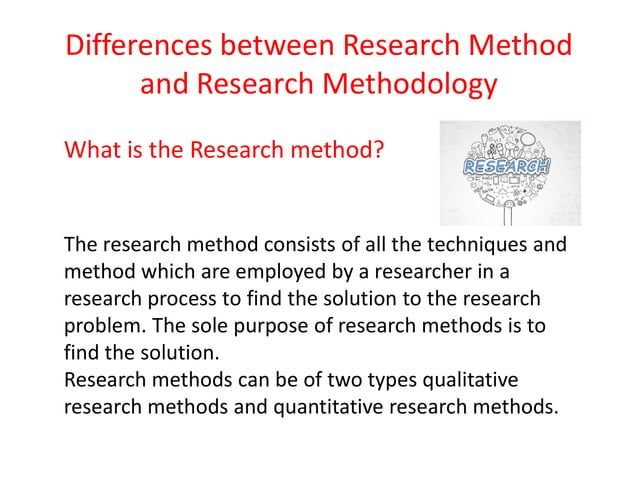 Research methods vs research methodology | PDF