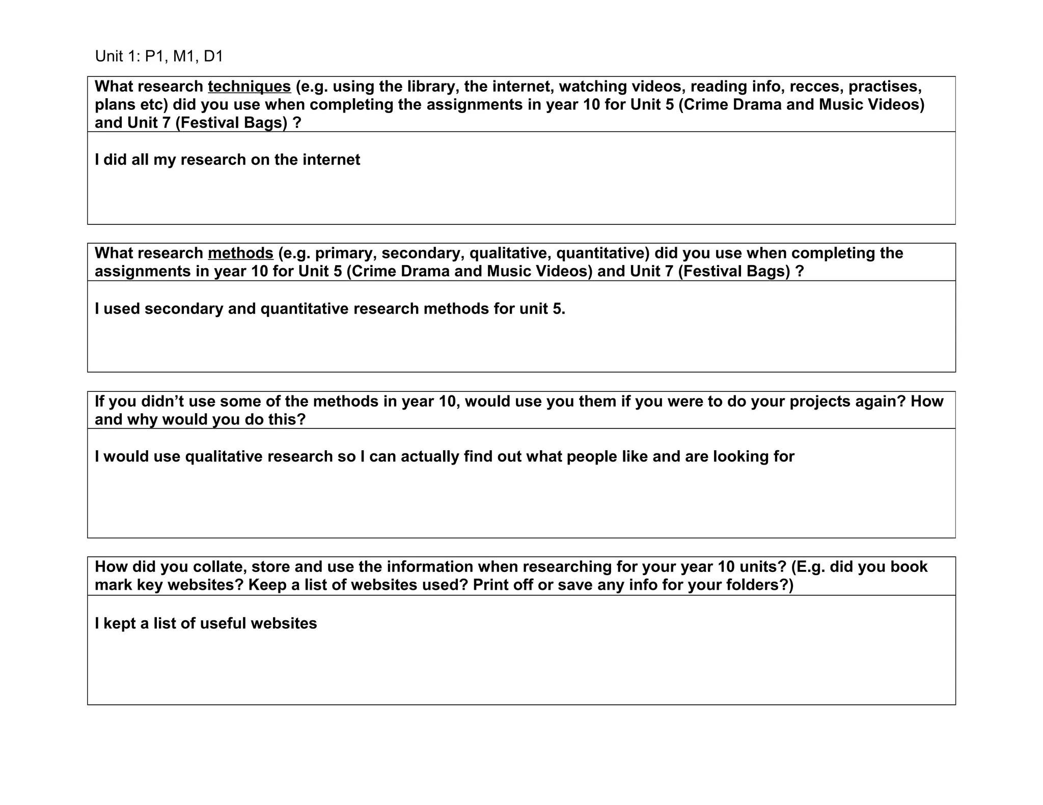 Research methods worksheet | DOC