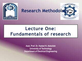 Research Methology: Fundamentals of research.pptx