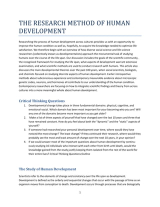 Research metho of human development | PDF