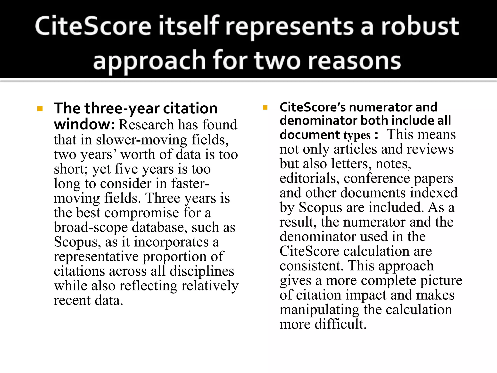 Research metrices (cite score) | PPTX