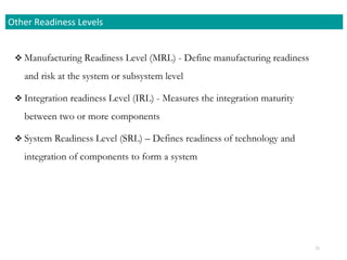 Research Monetization - Evaluating Technology Readiness (TRL) | PPTX
