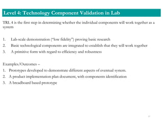 Research Monetization - Evaluating Technology Readiness (TRL) | PPTX