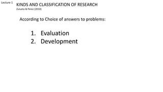 Research: It's nature & classifications | PPTX