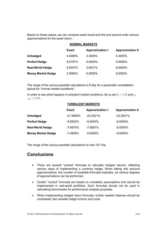 Currency Hedged Return Calculations | PDF | Hedge Funds | Personal ...