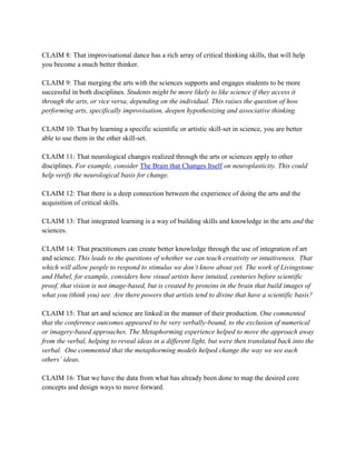 Art of Science Learning, Research Working Group Notes | PDF