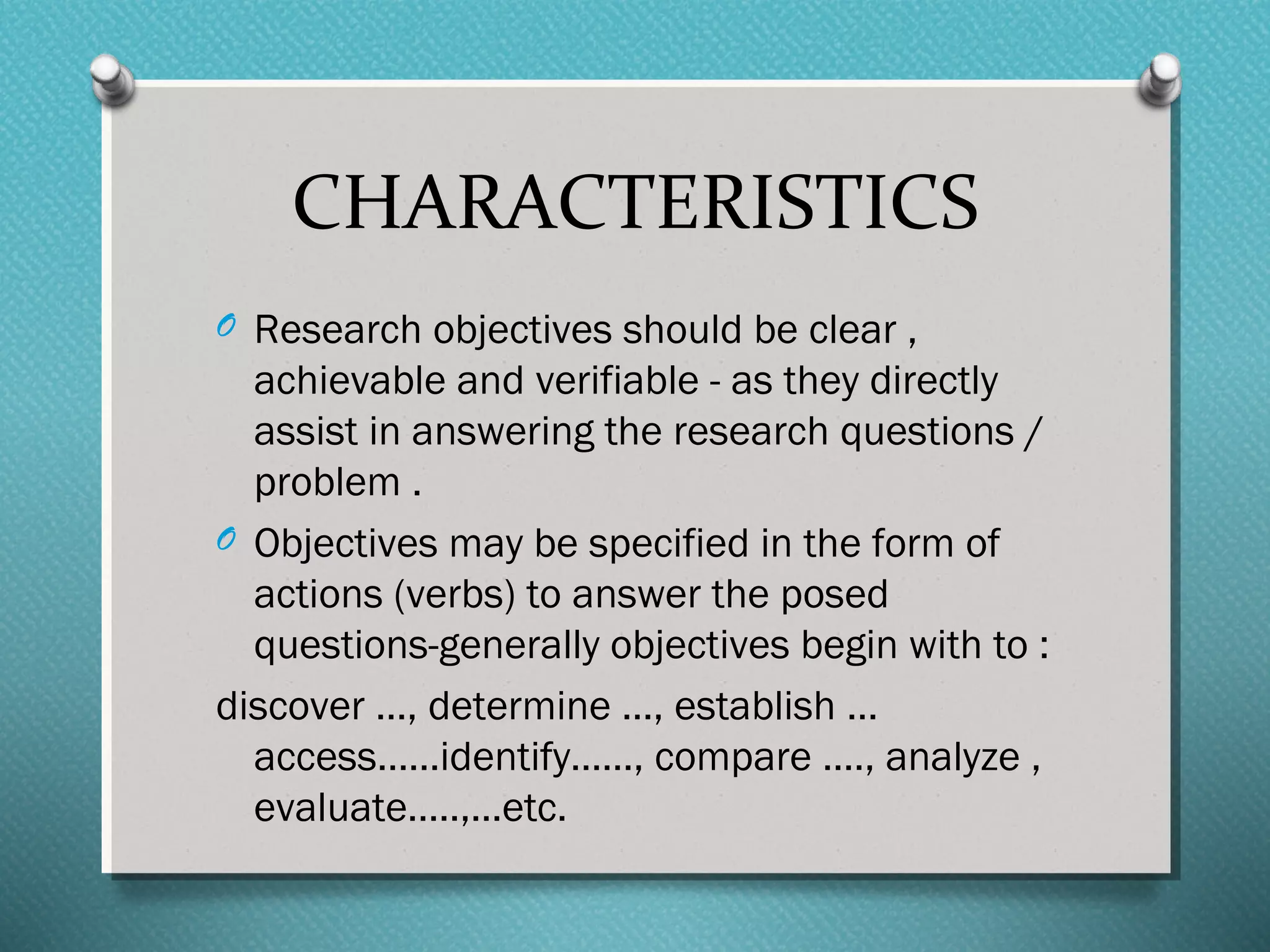 Research objectives | PPT | Educational Assessment | Education