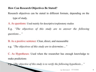 Research Objectives.ppx to study research in depth | PPTX