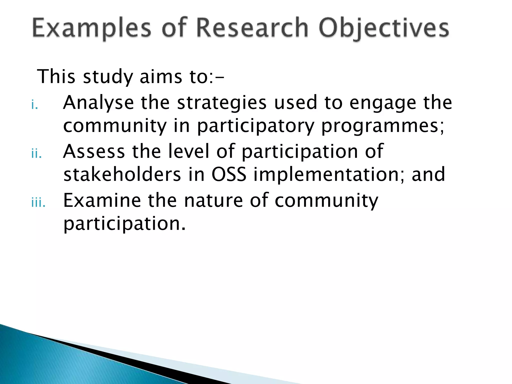 Research Objectives, Questions & Significance of the study | PPTX