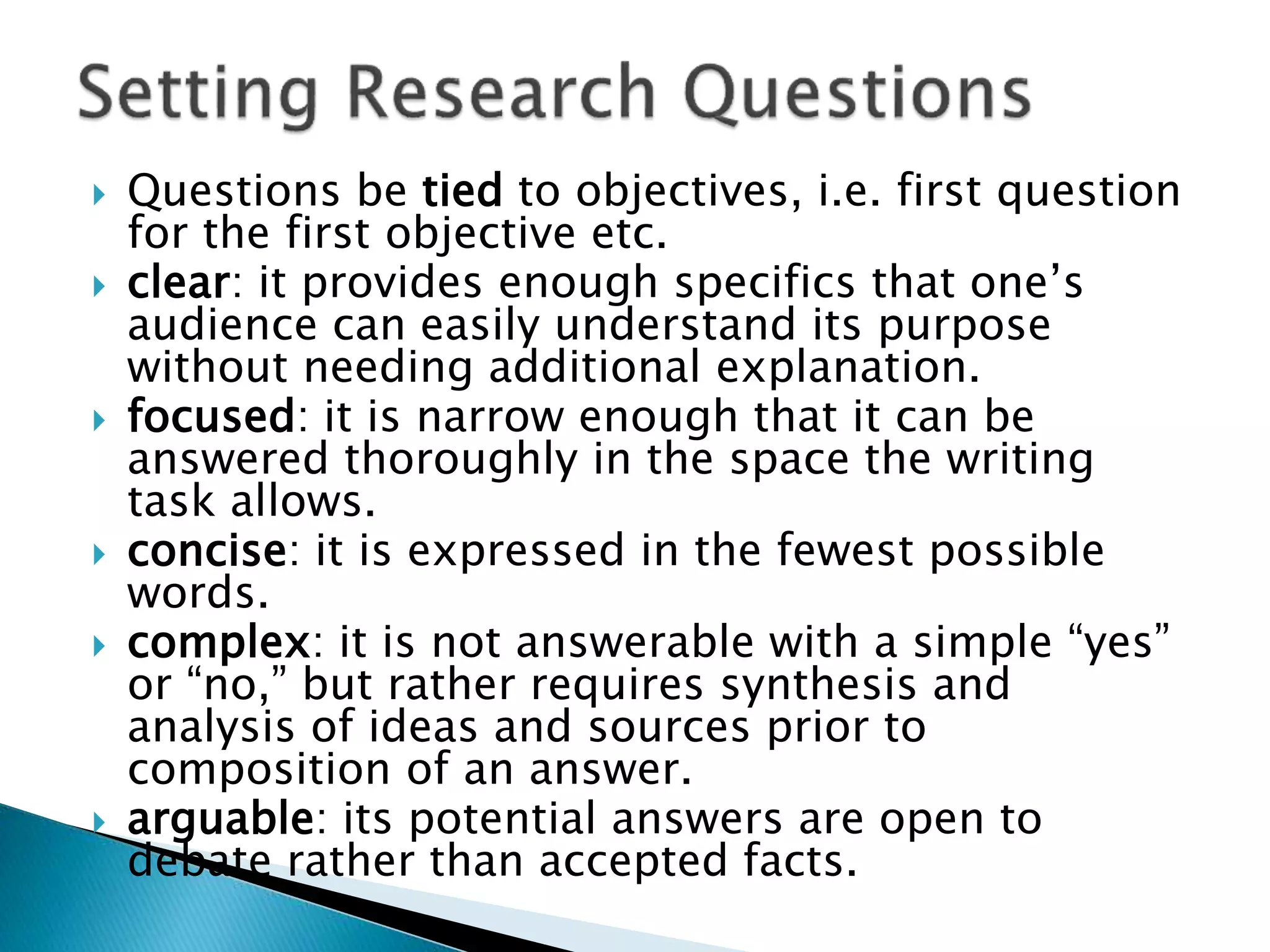Research Objectives, Questions & Significance of the study | PPTX
