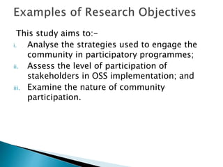 Research Objectives, Questions & Significance of the study | PPTX