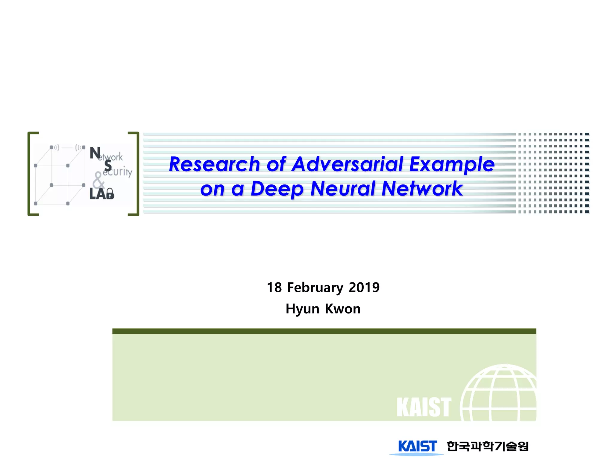 Research of adversarial example on a deep neural network | PDF | Information and Network ...