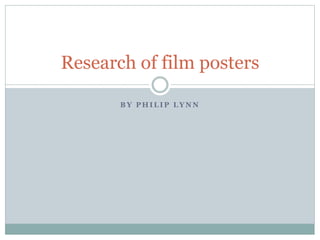 Research of film posters | PPTX