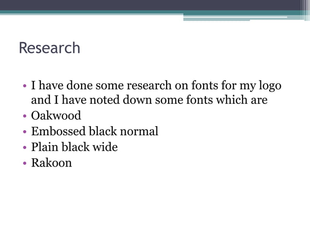 Research on Fonts | PPT