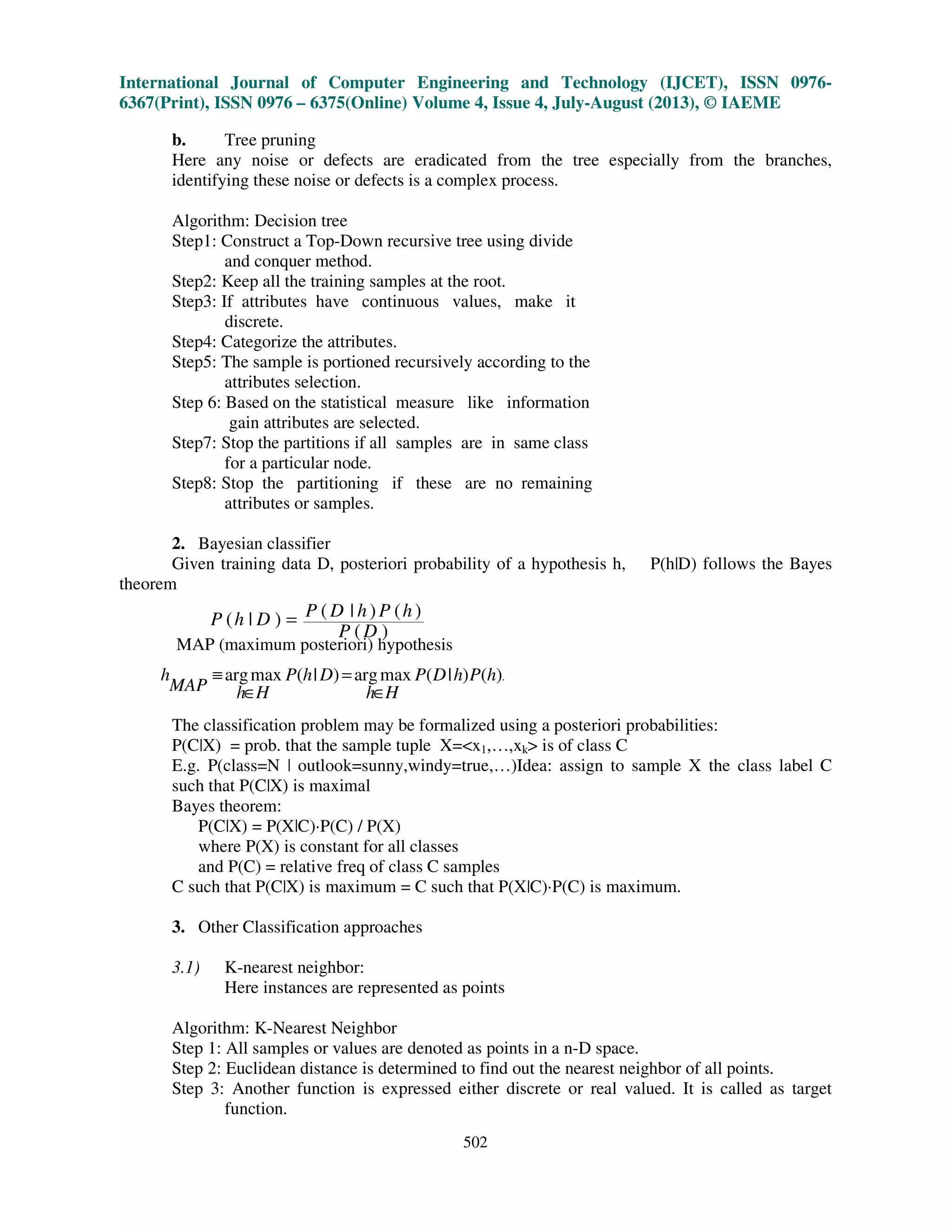 Research On Classification Algorithms And Its Impact On Web Mining Pdf