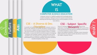Research on Computer Science Education | PPT