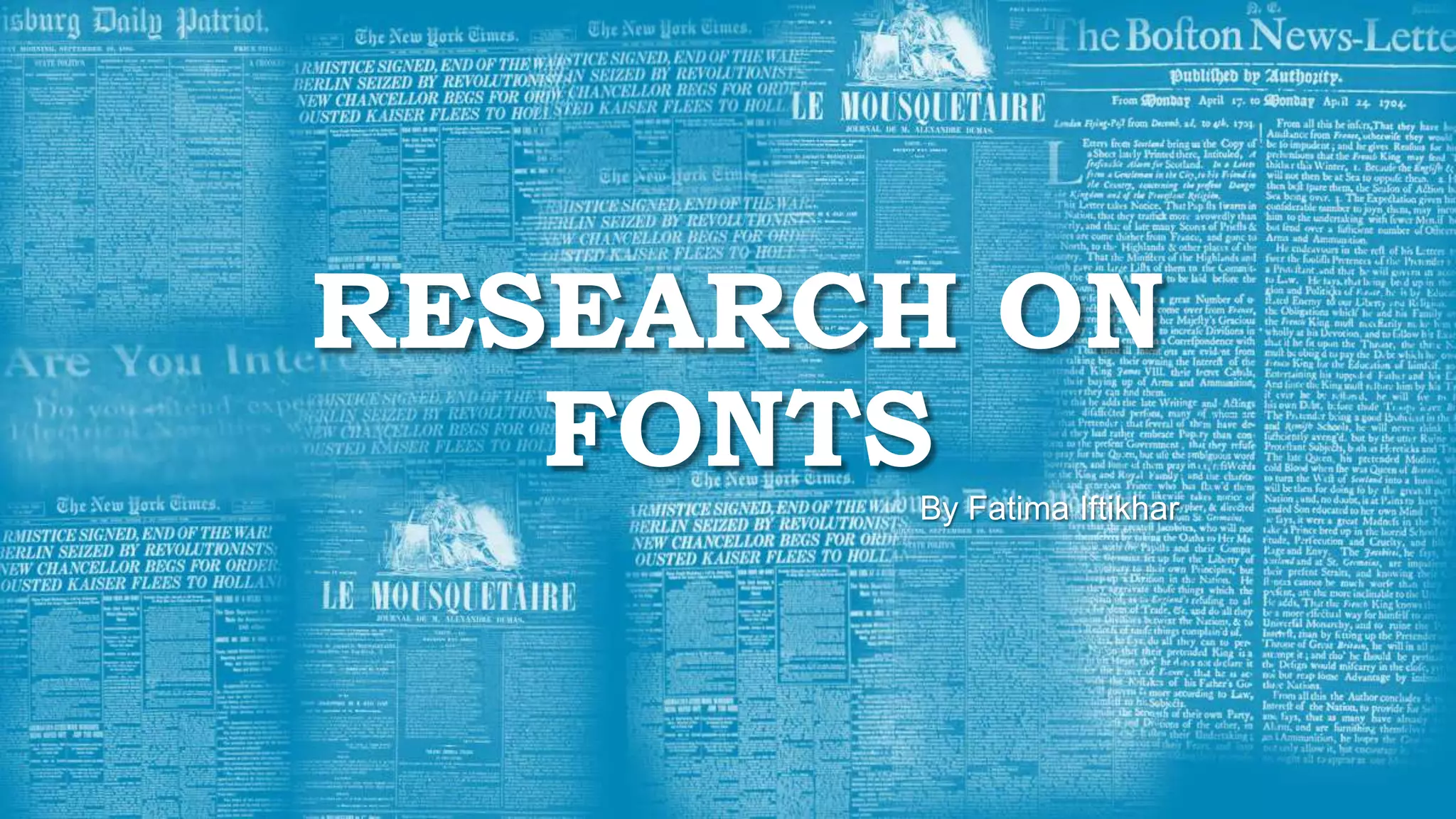 Research on fonts | PPT