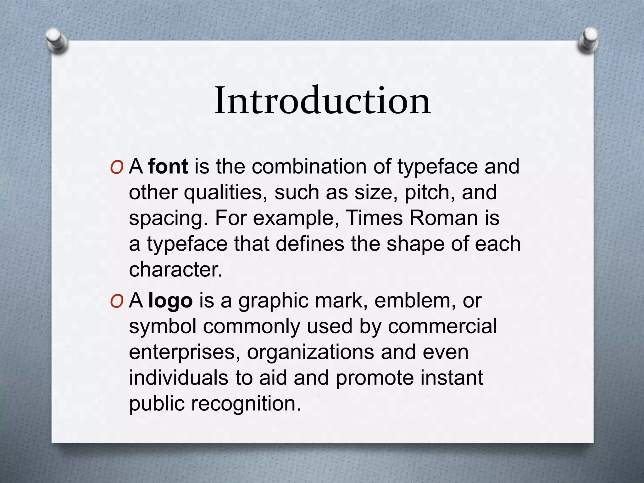 .Research on fonts for logo | PPTX