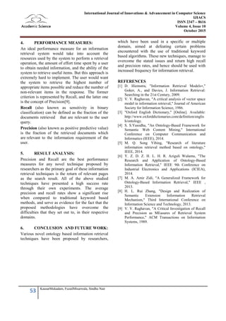 Research on ontology based information retrieval techniques | PDF