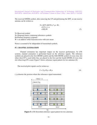 Research on pilot based channel estimation for lte downlink | PDF