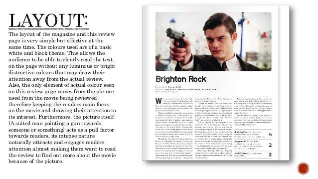 Research on professional film magazines review pages ppt