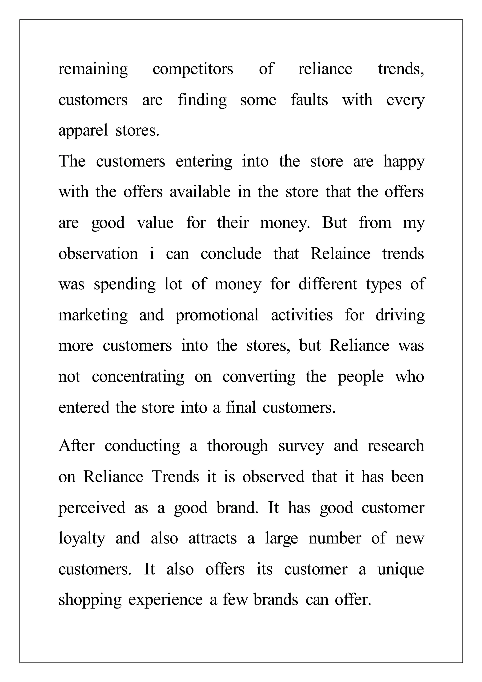Research on reliance trends | DOCX