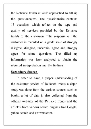 Research on reliance trends | DOCX