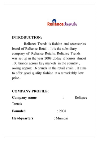 Research on reliance trends | DOCX