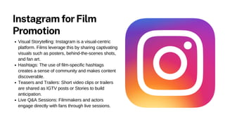 Research on Social Media Platforms Used to Promote Films Instagram and ...