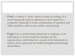 Research on fonts for the logo | PPT