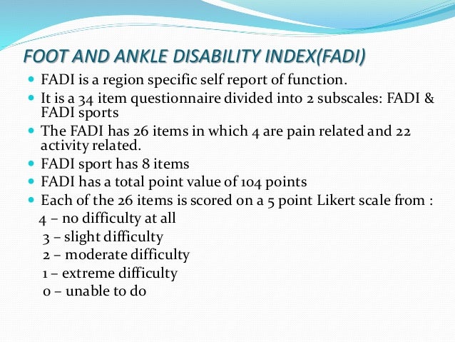Research outcome measures related to ankle foot complex indicatio…