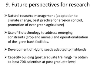Gahakwa - Overview of agricultural research in Rwanda for the past 10 ...
