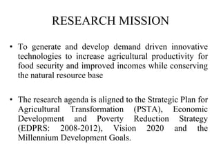 Gahakwa - Overview of agricultural research in Rwanda for the past 10 ...