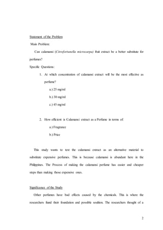 Research paper - Calamansi (Citrofortunella Microcarpa) Fruit Extract ...